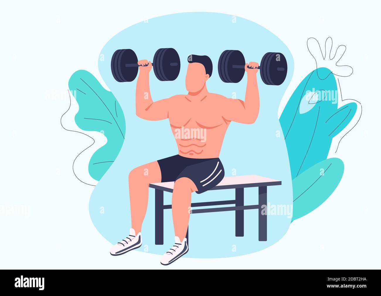 Cartoon Person Working Out