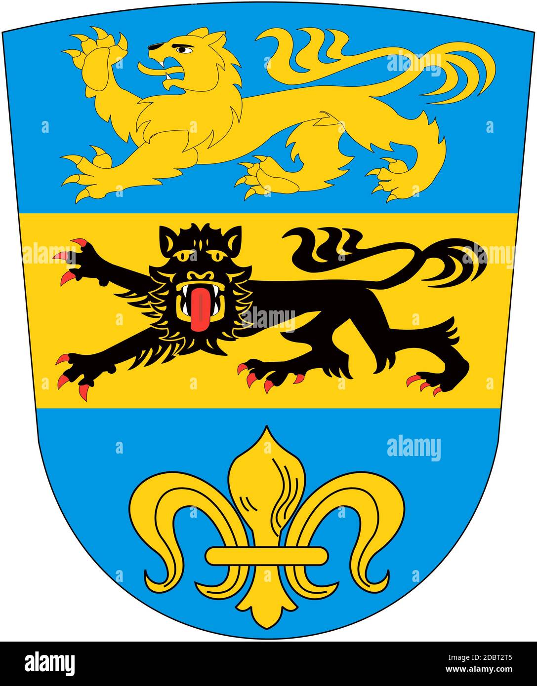 Coat of arms of the Dillingen district on the Danube. Germany Stock ...