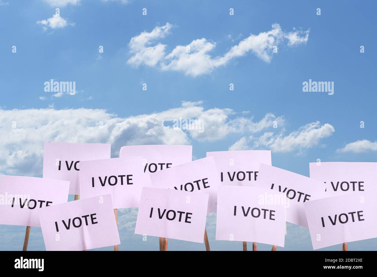 the declaration of going to vote in the next elections Stock Photo - Alamy