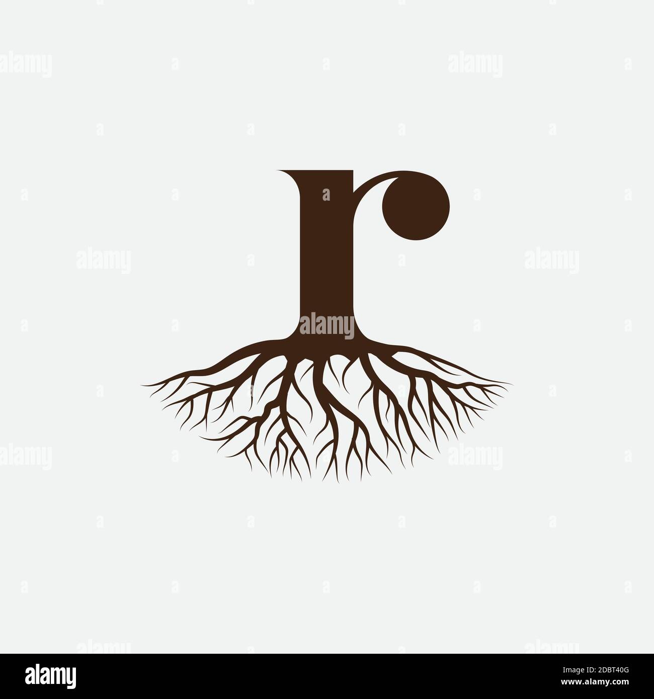 Letter R with root logo design vector template Stock Vector Image & Art ...