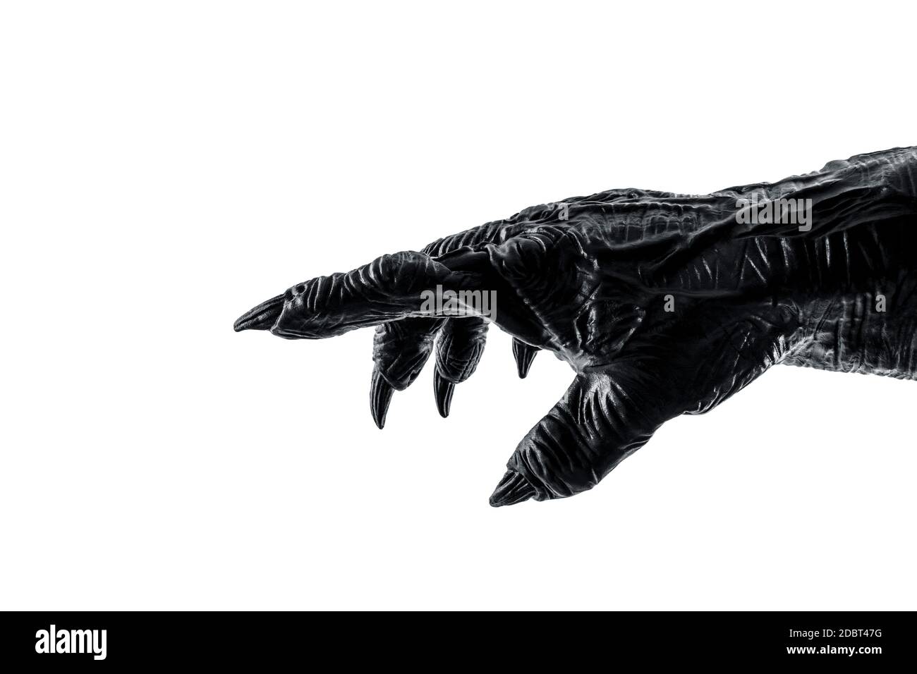 Creepy monster hand isolated on white background with clipping path ...