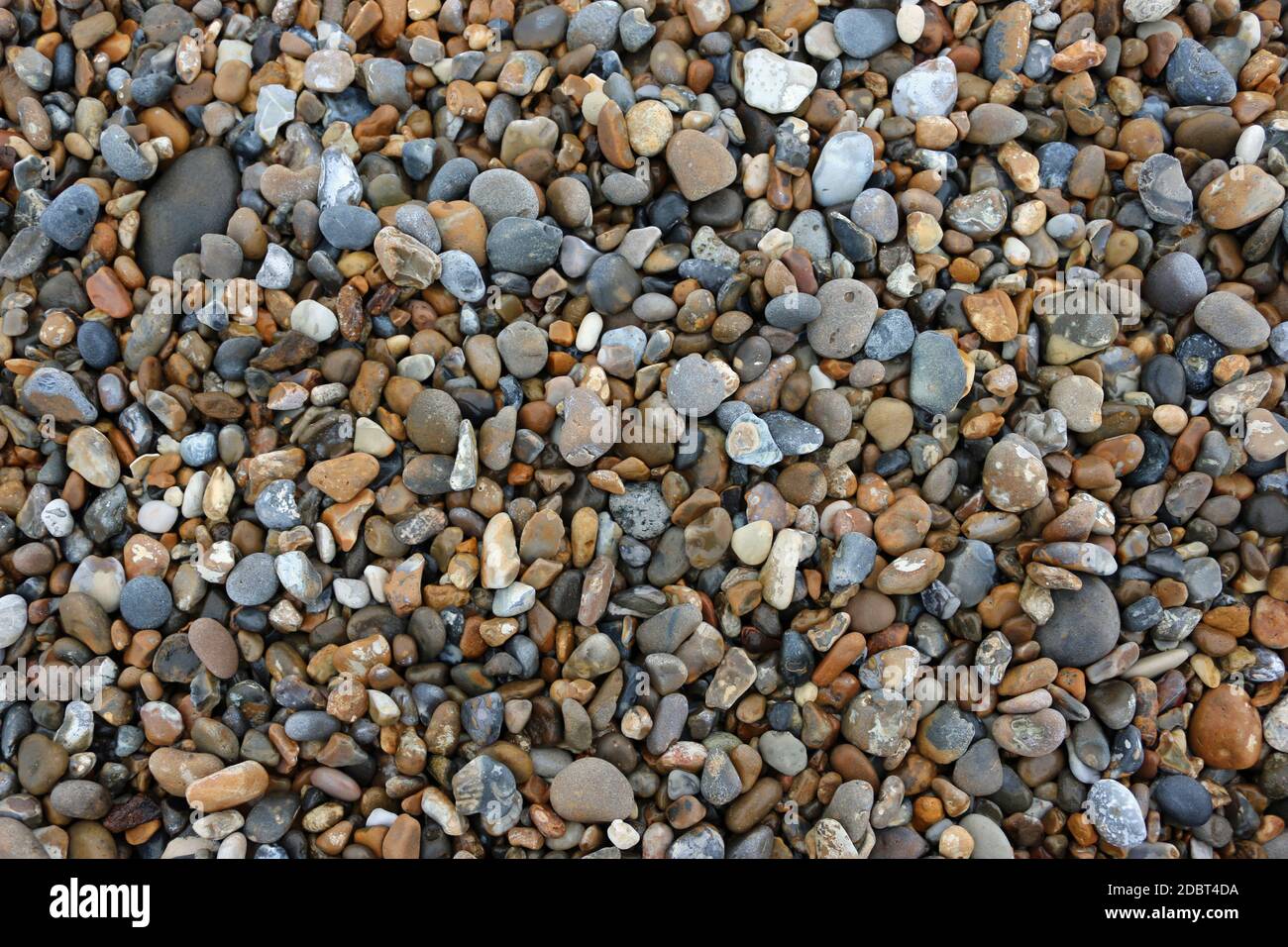 Pebbles of various rocks in different shapes, sizes and colours from a ...