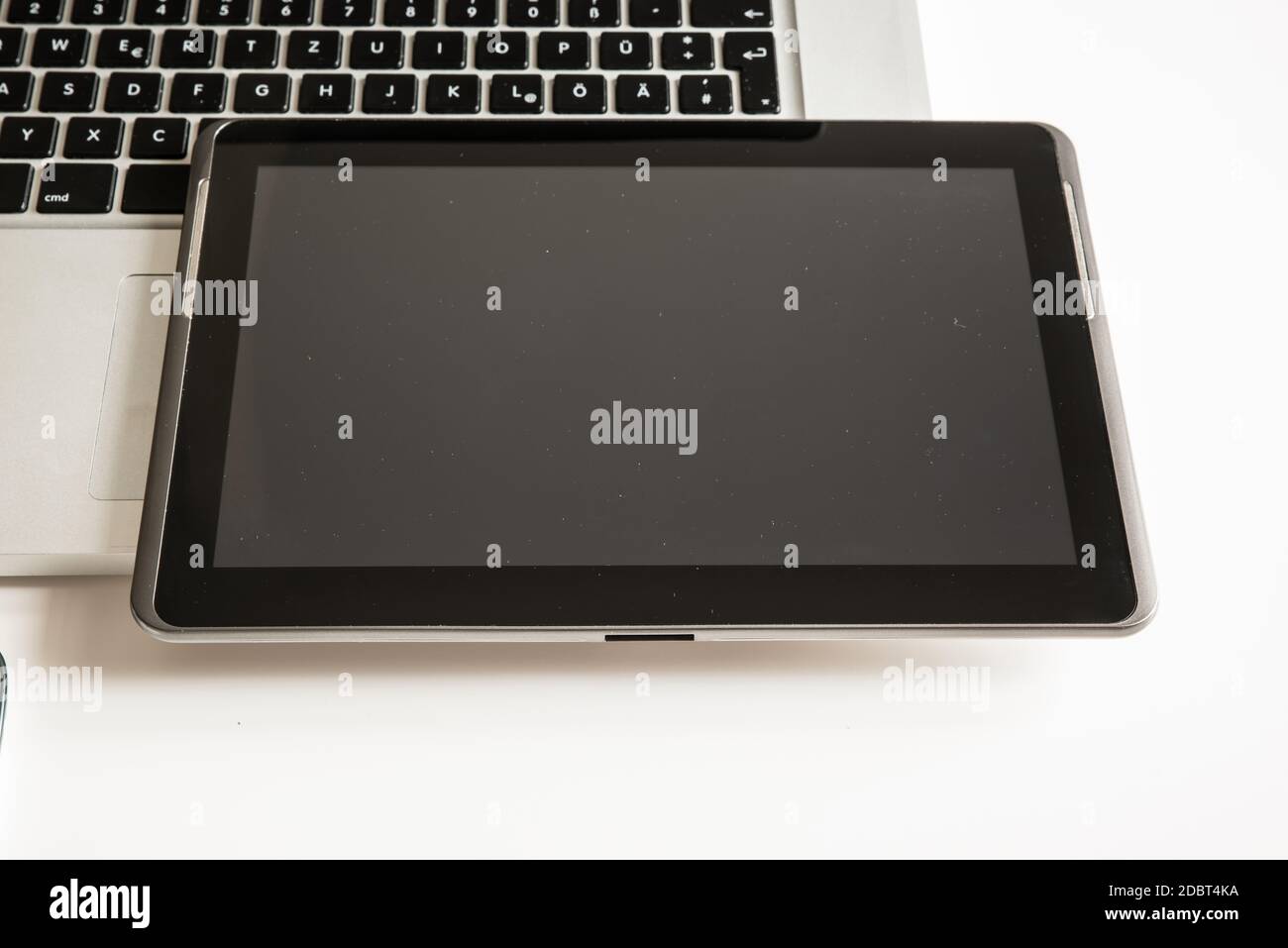 Computer and laptop together and nobody hi-res stock photography and ...