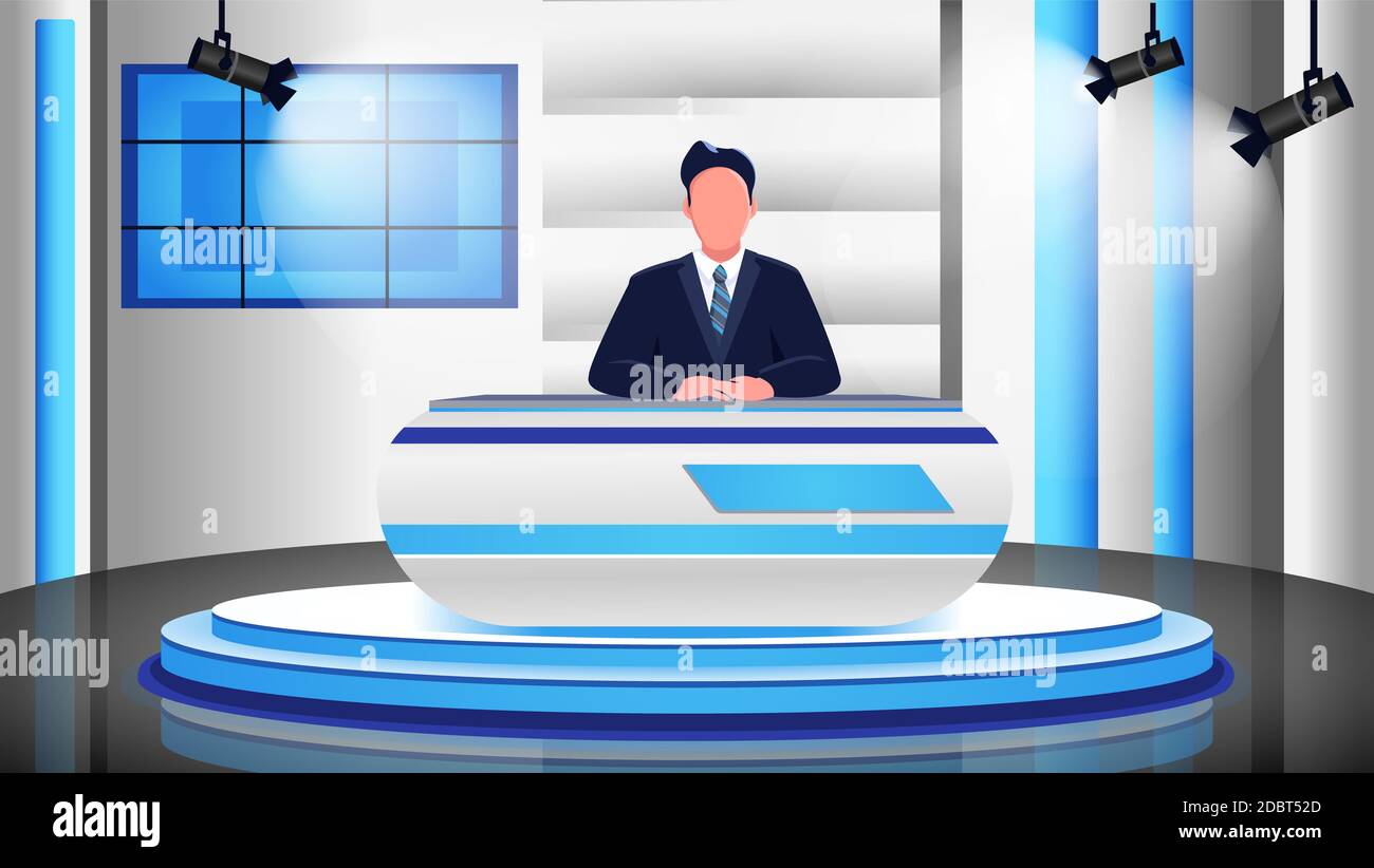 Newsreader male hi-res stock photography and images - Alamy
