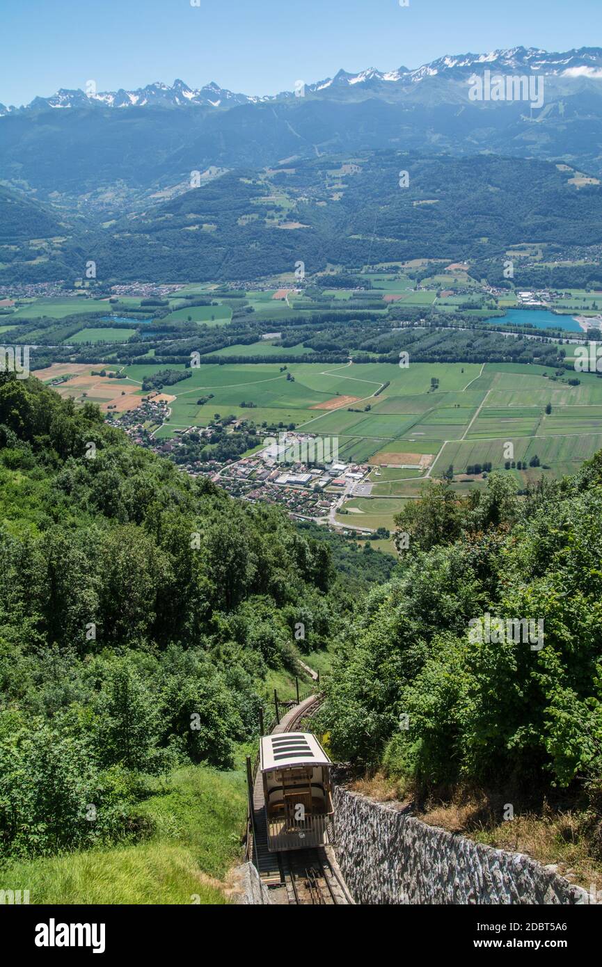 funicular,saint hilaire du touvet,isere,france Stock Photo - Alamy