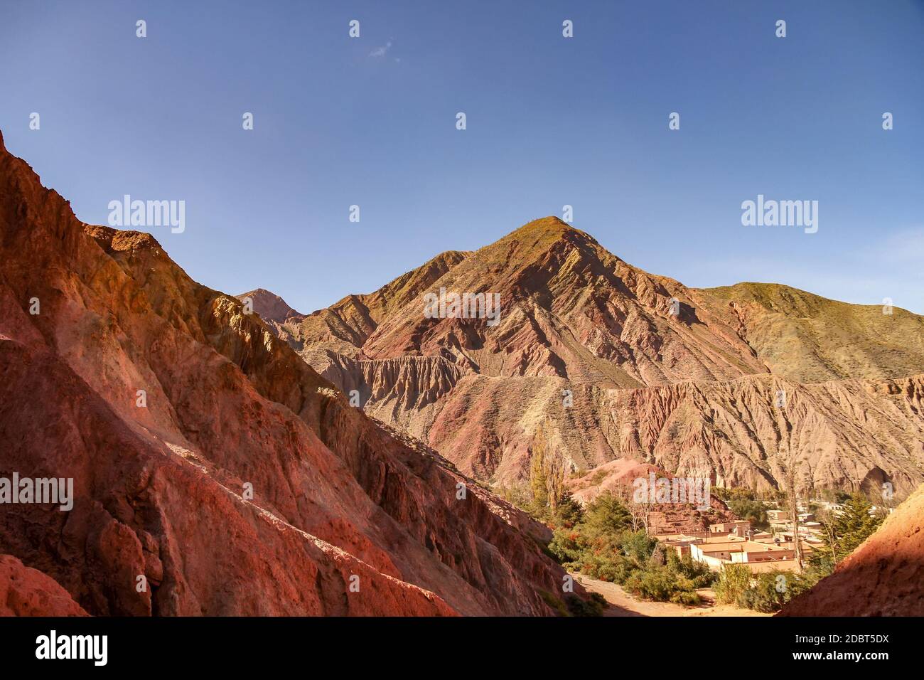 Landscape view of a little village of Salta, Argentina, South America ...