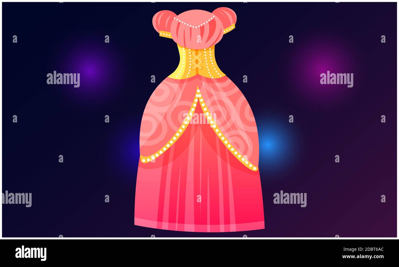 mock up illustration of wedding dress on abstract background Stock ...