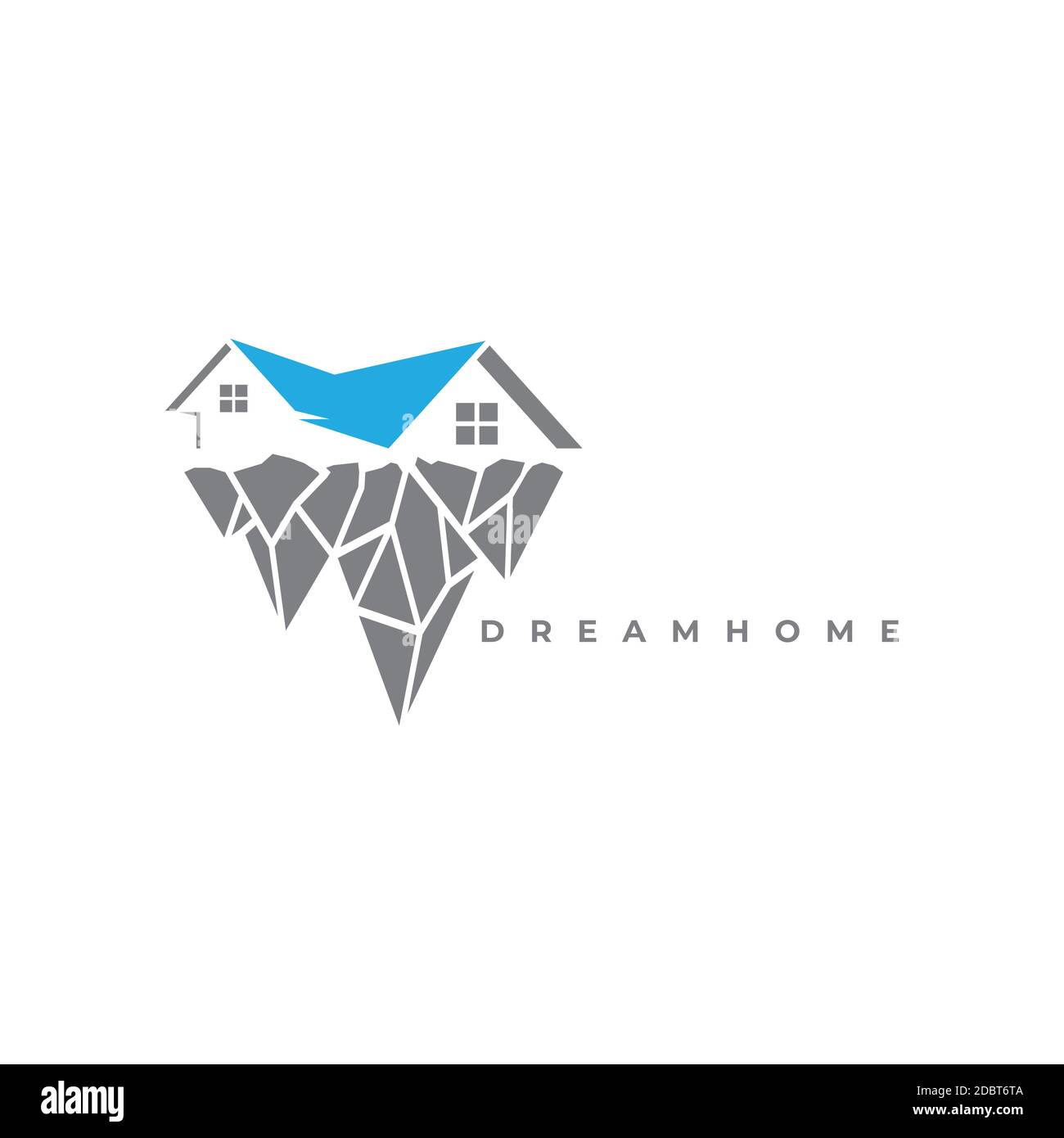 Dream home illustration logo design vector template.Dream house icon ...