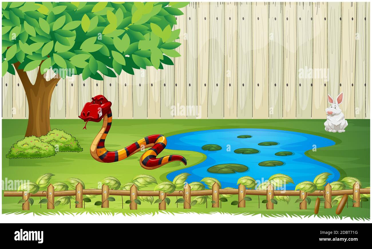 animals are living in small garden Stock Photo - Alamy