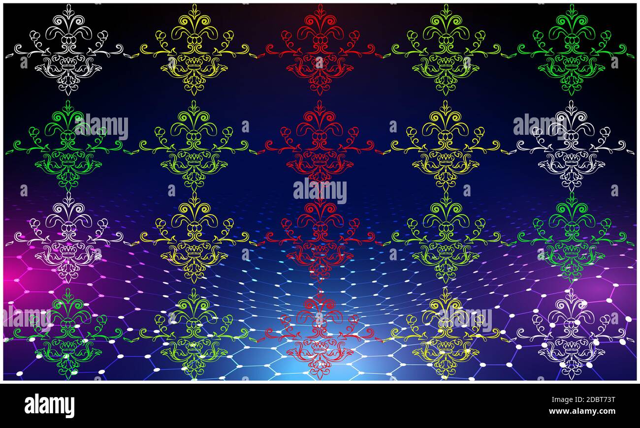 digital textile design of colorful art Stock Photo - Alamy