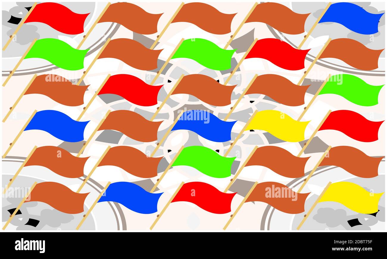 digital textile design of color flags art Stock Photo - Alamy