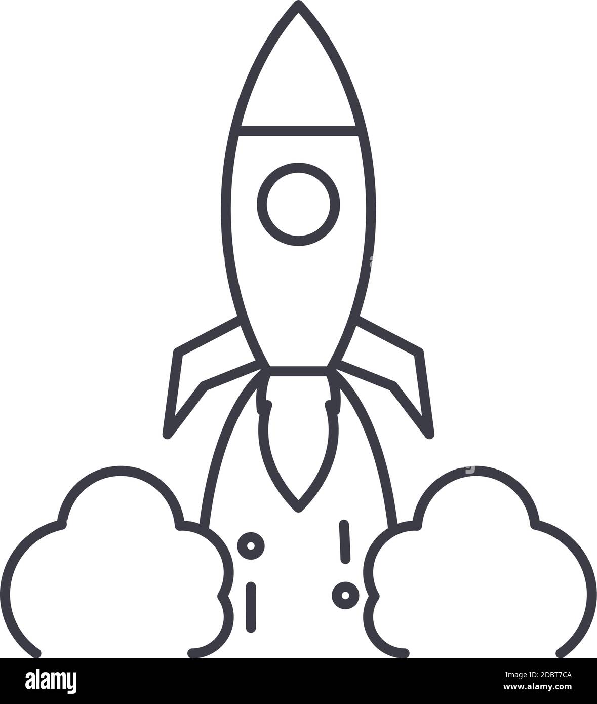 Startup company icon, linear isolated illustration, thin line vector ...