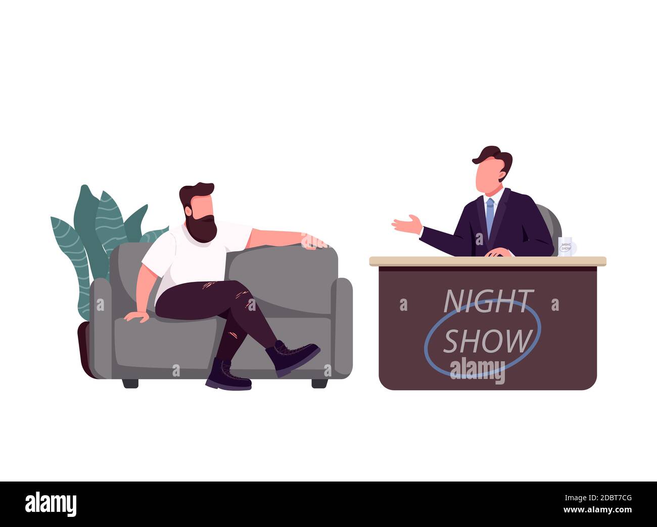 Talk show host with guest hi-res stock photography and images - Alamy