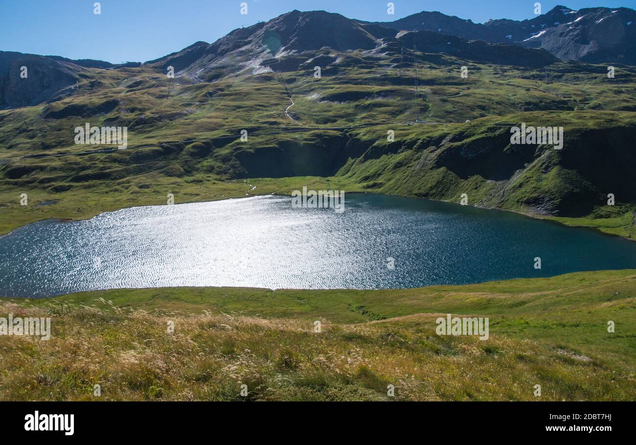 lake verney,petit saint bernard,val d'aoste,italy Stock Photo - Alamy