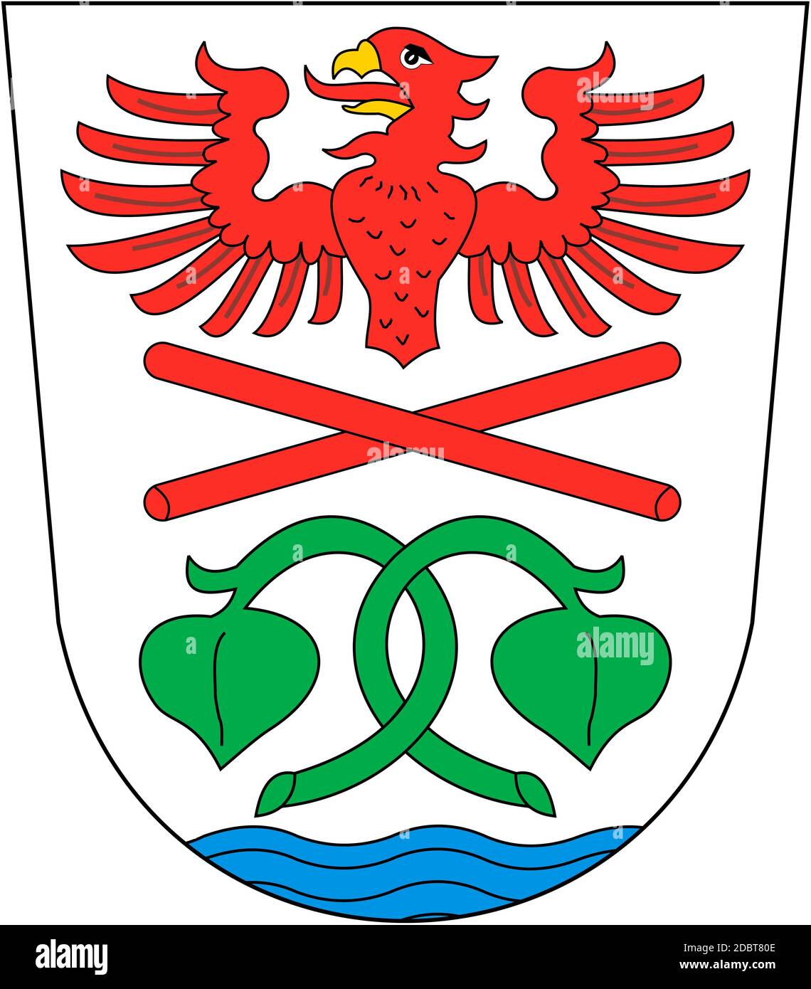 Coat of arms of the Miesbach district. Germany Stock Photo - Alamy