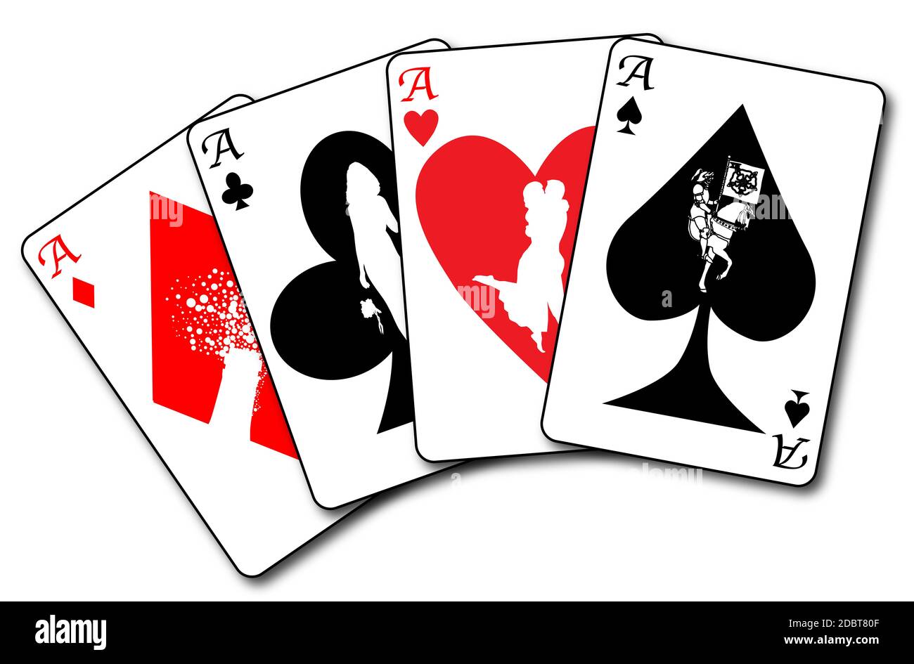 All spade royal flush Cut Out Stock Images & Pictures - Alamy
