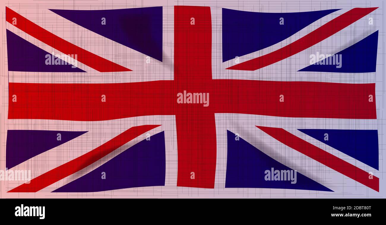 The heavy gtunge style British Union Jack flag Stock Photo - Alamy