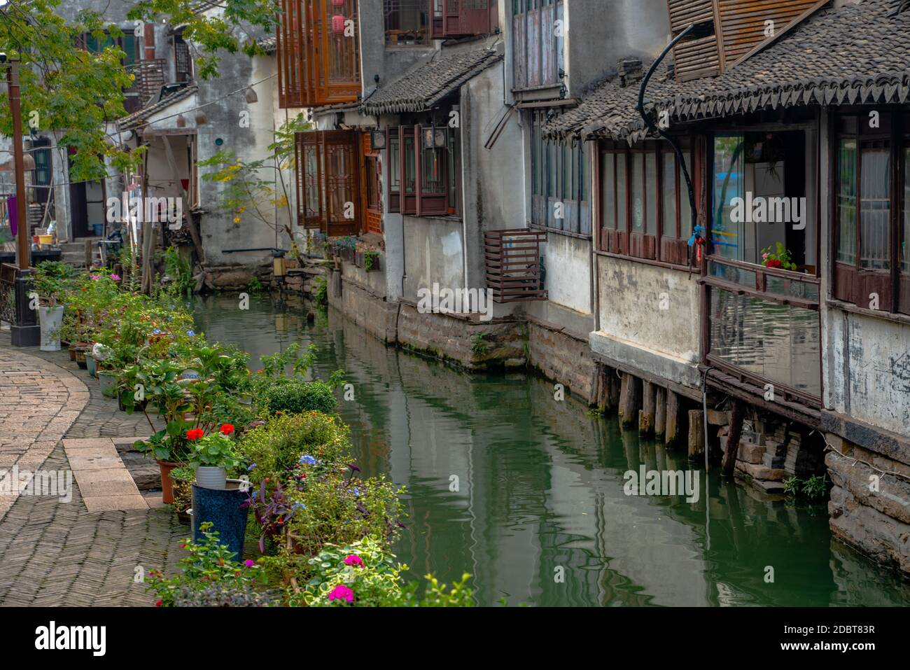 Rivers and Chinese architecture in Zhouzhuang, an ancient Chinese ...