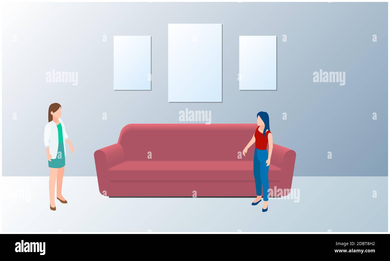 two friends talking with each other in a living room Stock Photo - Alamy