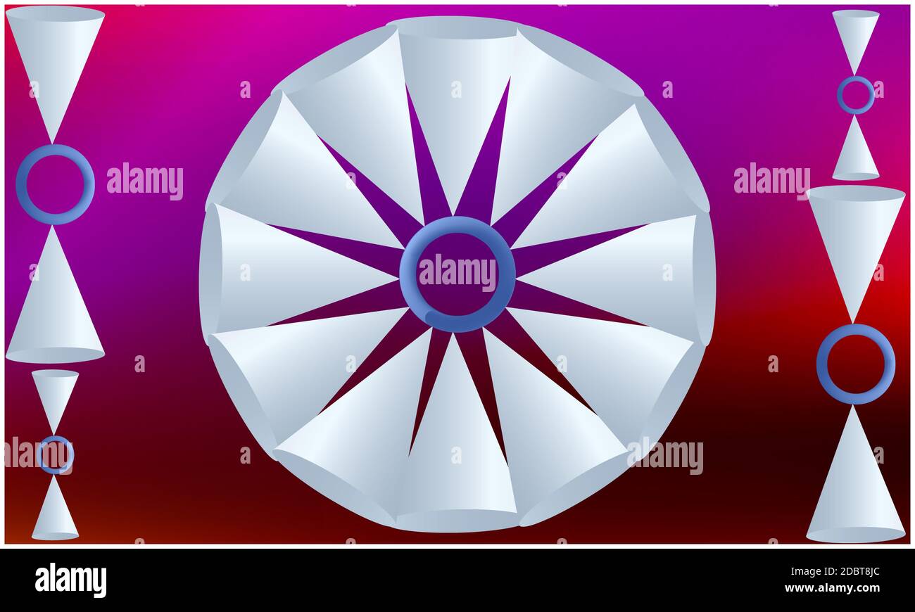 digital textile design of triangles and circles on abstract background ...