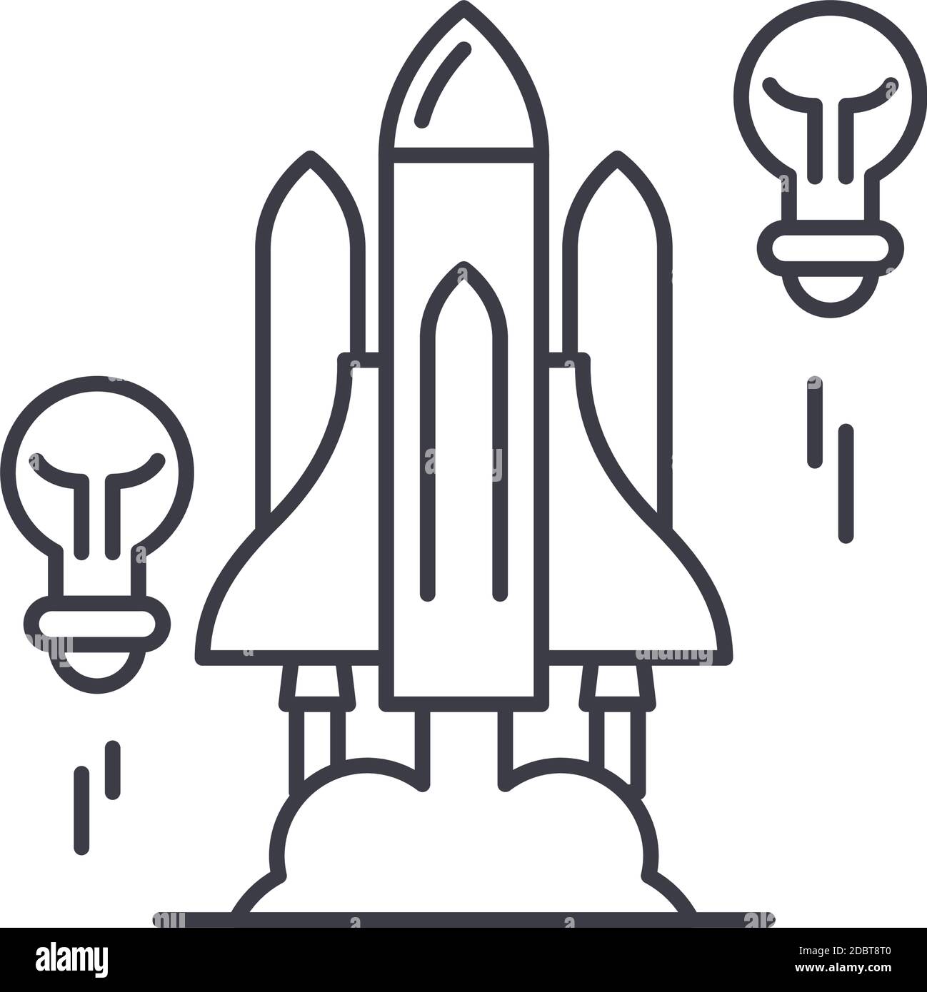 Startup launch image icon, linear isolated illustration, thin line ...