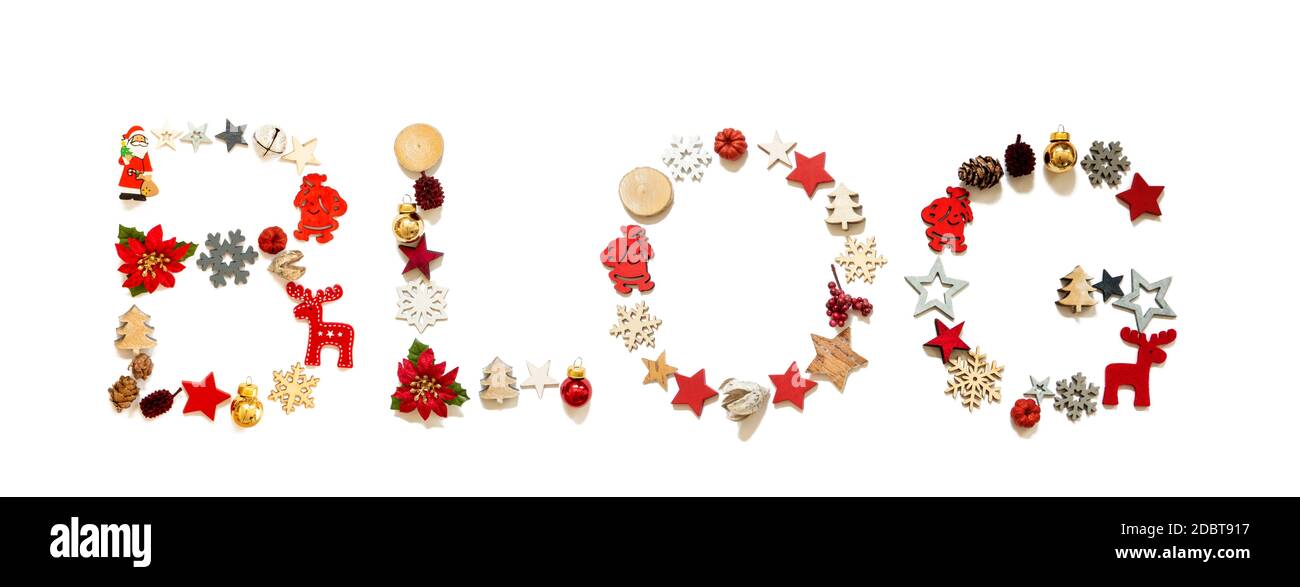 Colorful Christmas Decoration Letter Building English Word Blog ...