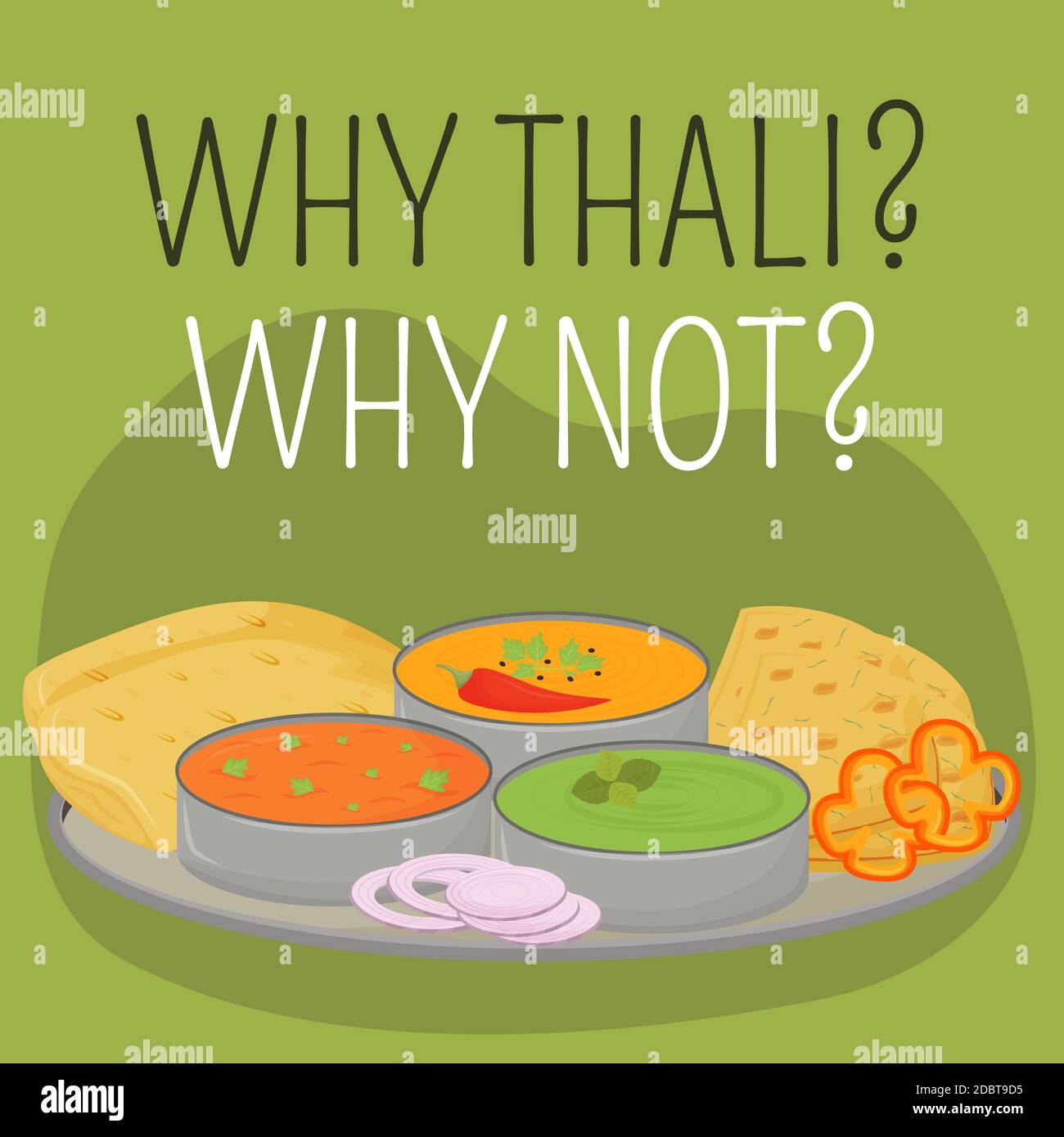 Indian metal plate social media post mockup. Why thali, why not phrase ...