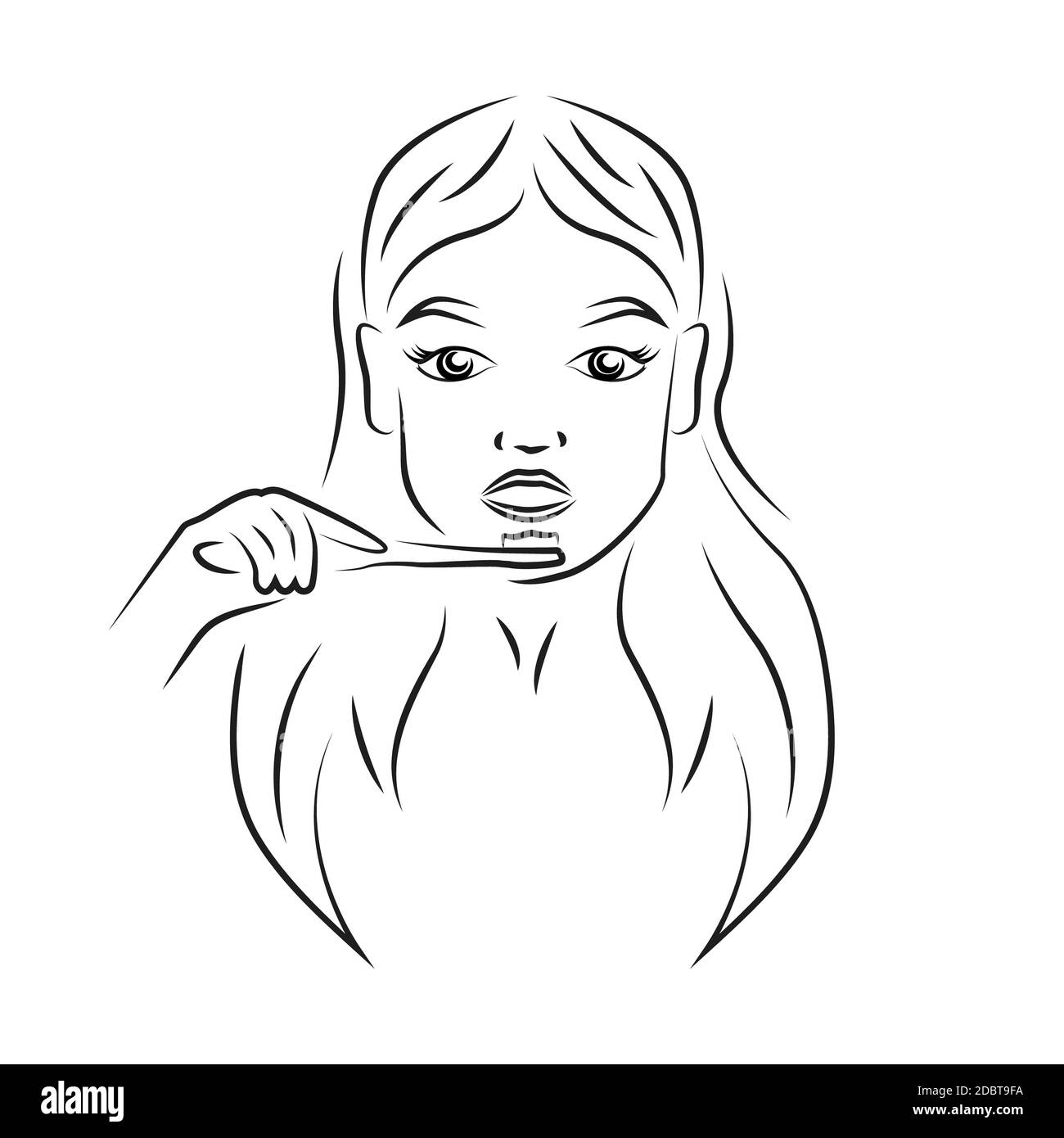 Brush teeth model Black and White Stock Photos & Images - Alamy