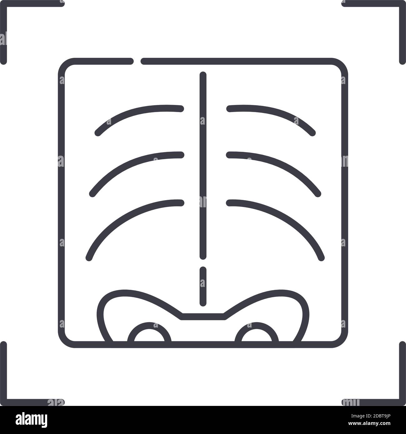 X ray icon, linear isolated illustration, thin line vector, web design ...