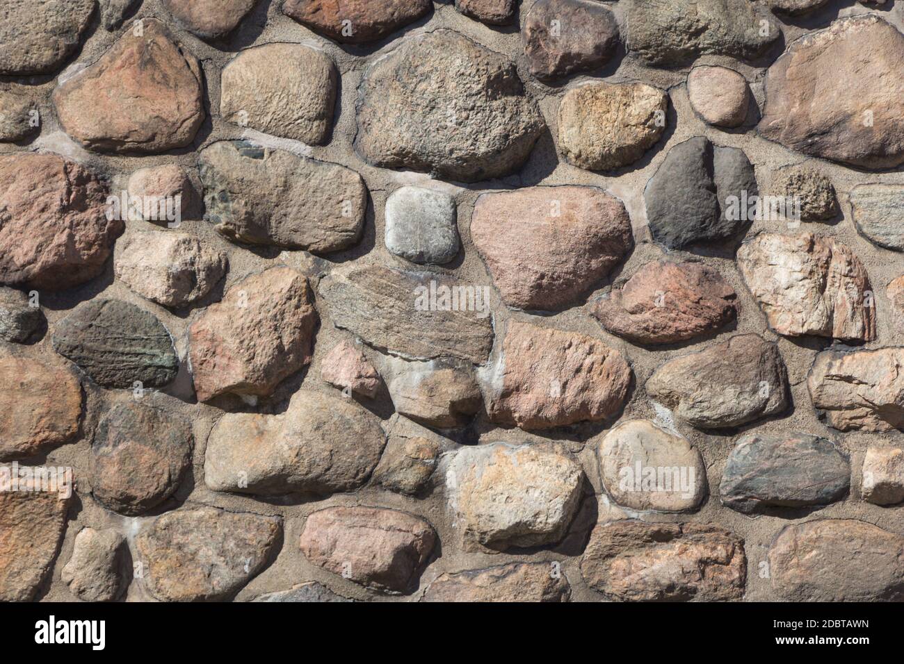 Brickwork with individual craft bricks pattern. Strong manual work ...