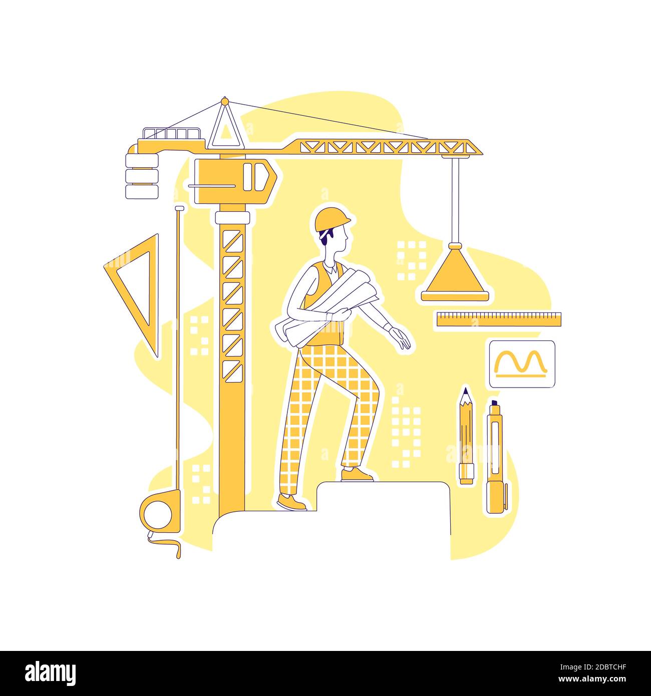 Civil engineering crane Cut Out Stock Images & Pictures - Alamy