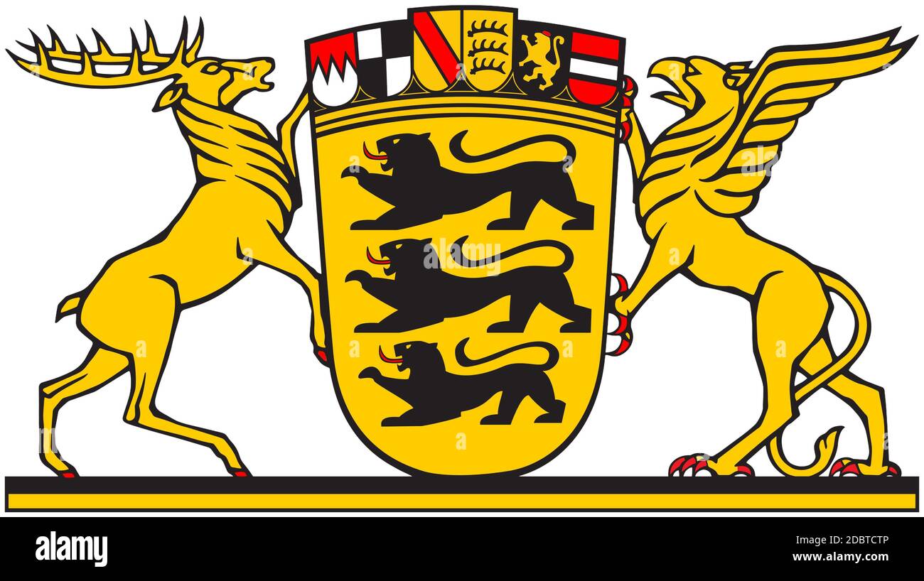 Coat of arms of the state of Baden-WÃ¼rttemberg. Germany Stock Photo ...