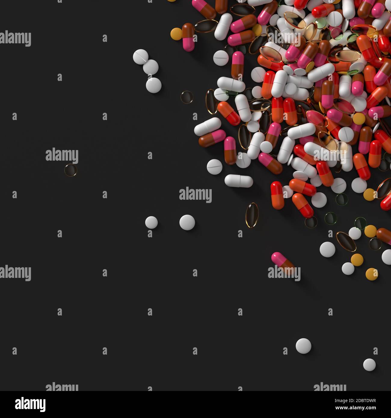 3d render of medicine pills. Abstract medical illustration Stock Photo ...