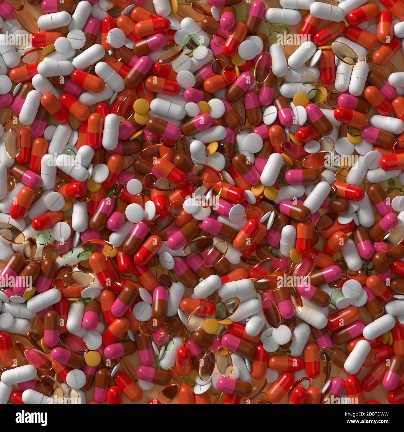 3d render of medicine pills. Abstract medical illustration Stock Photo ...