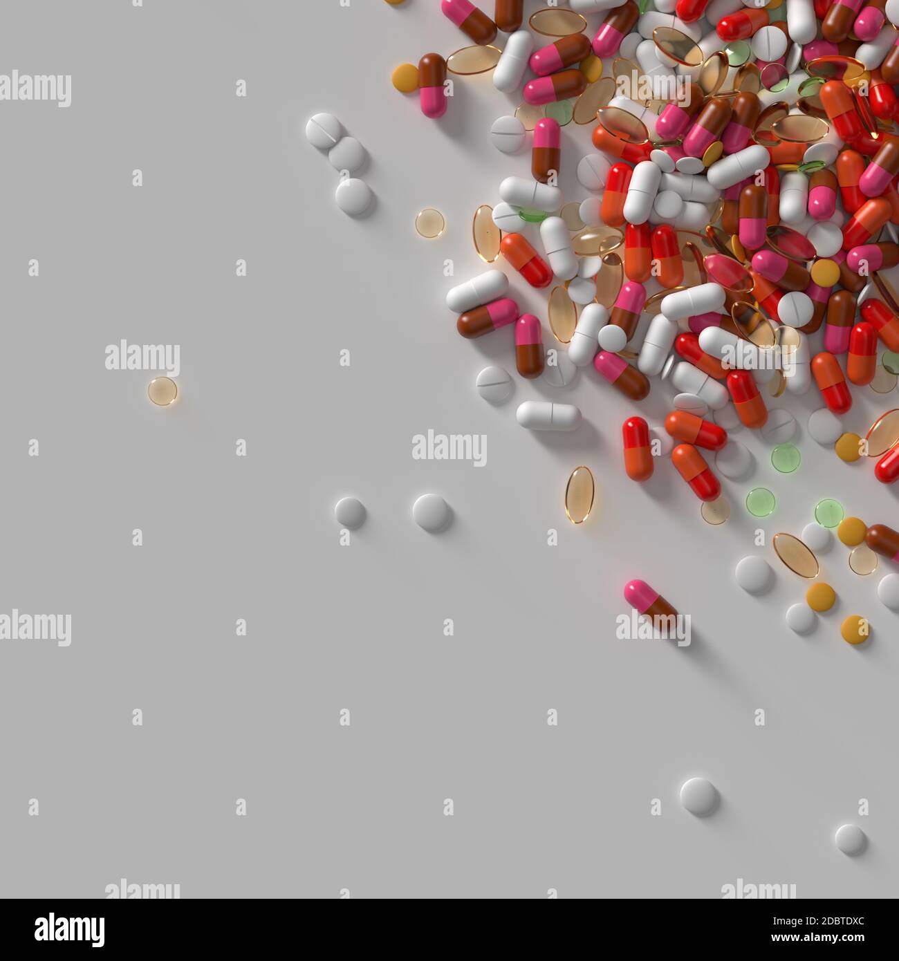 3d render of medicine pills. Abstract medical illustration Stock Photo ...