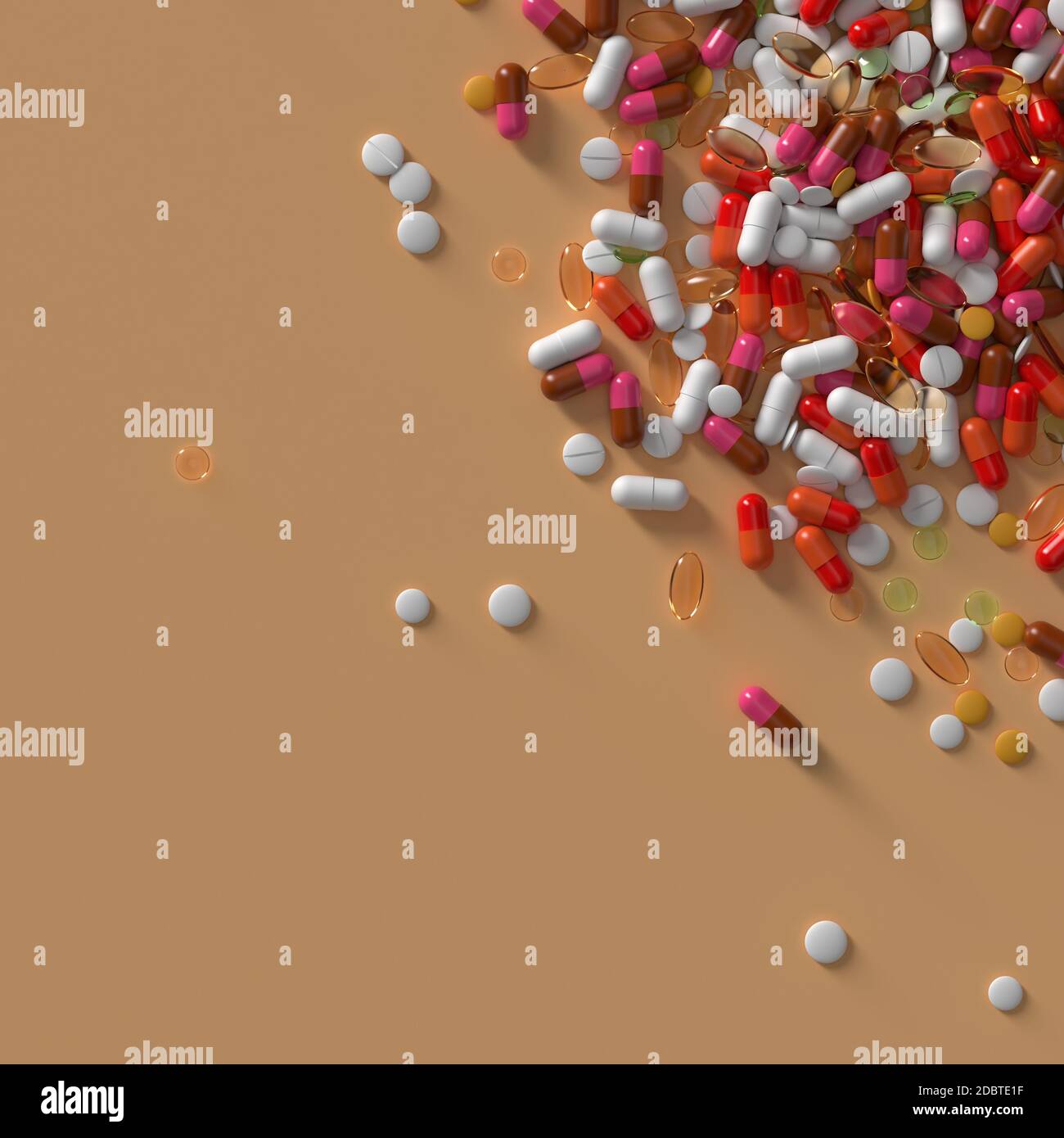 3d render of medicine pills. Abstract medical illustration Stock Photo ...