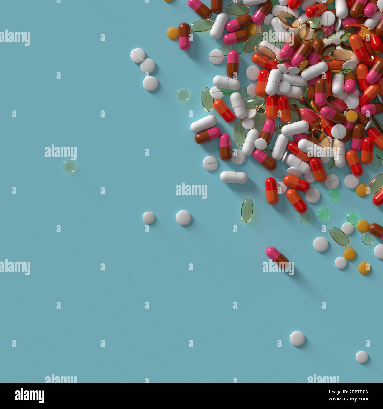 3d render of medicine pills. Abstract medical illustration Stock Photo ...