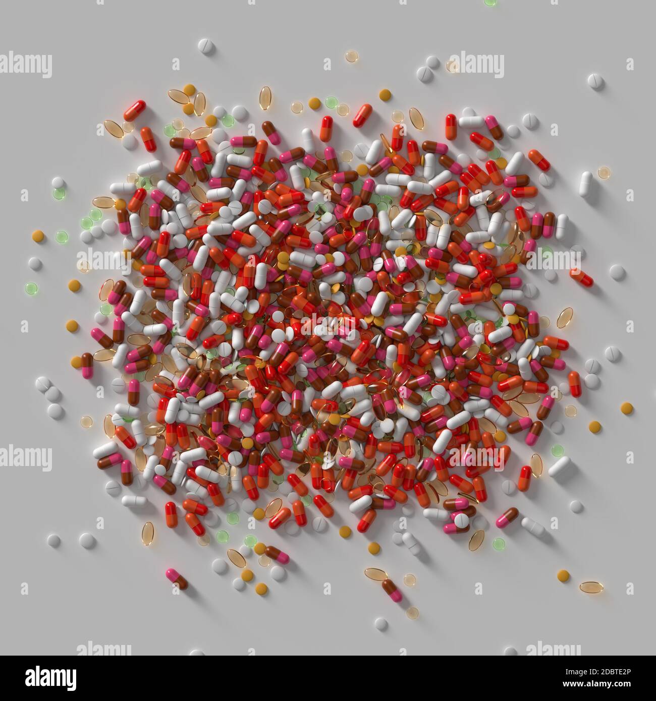 3d render of medicine pills. Abstract medical illustration Stock Photo ...