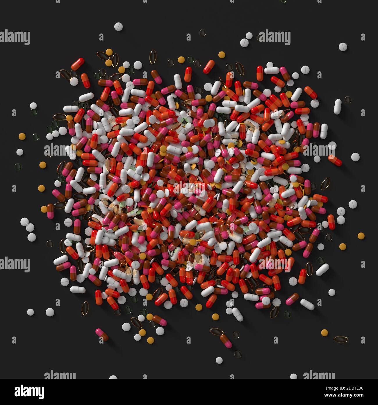 3d render of medicine pills. Abstract medical illustration Stock Photo ...