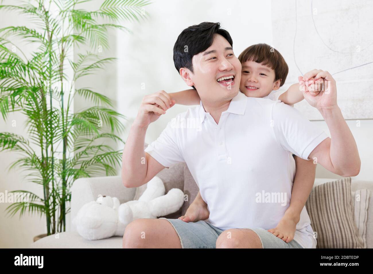 Concept of friendly family, Loving father and cute son 001 Stock Photo ...