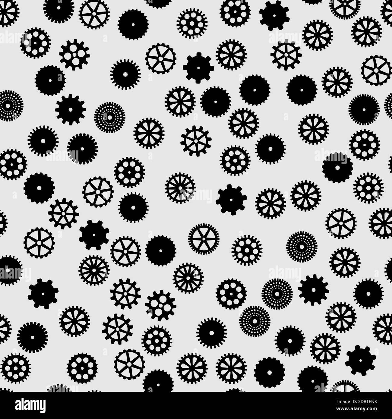 abstract black flat gears seamless pattern Stock Photo - Alamy