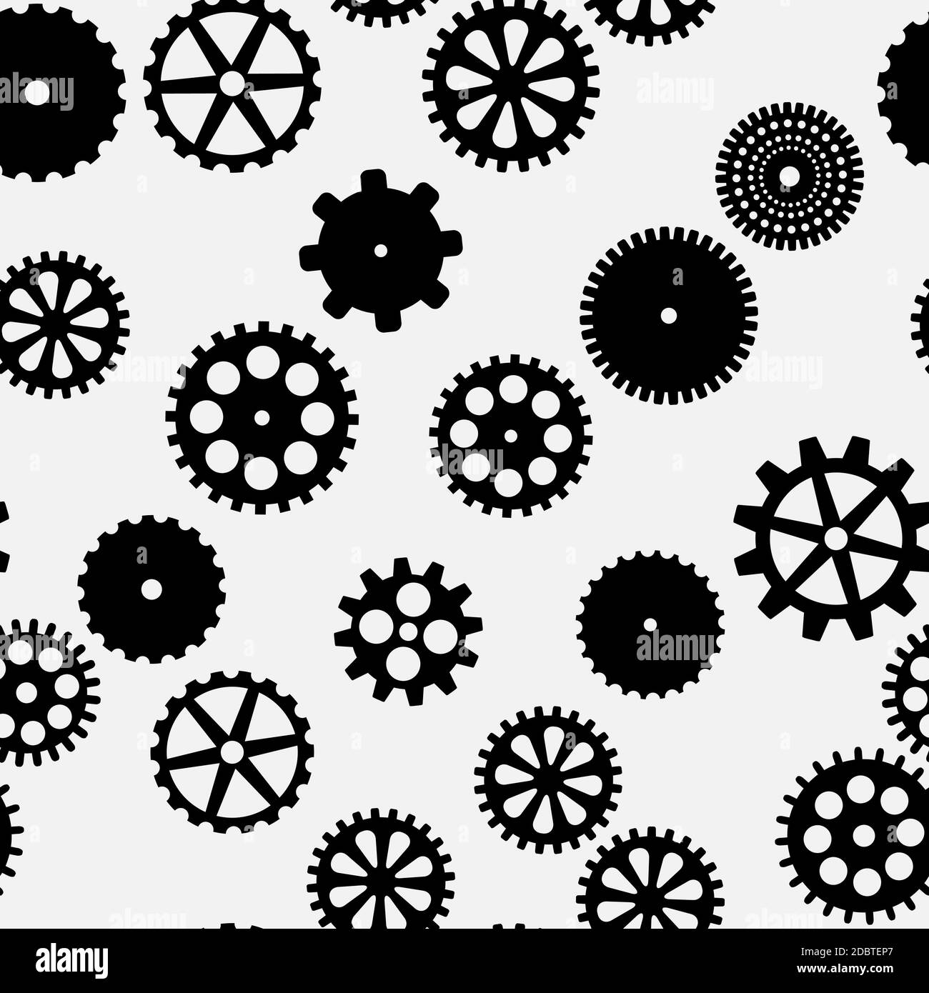 abstract black flat gears seamless pattern Stock Photo - Alamy