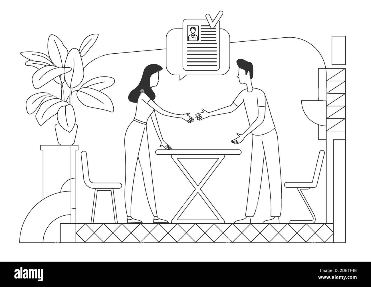 Hr vector cartoon Black and White Stock Photos & Images - Alamy