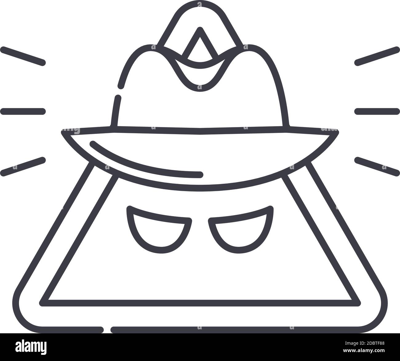 Spyware software icon, linear isolated illustration, thin line vector ...
