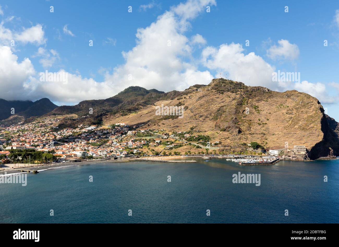 Machico bay on the east coast of Madeira Island, Portugal Stock Photo ...