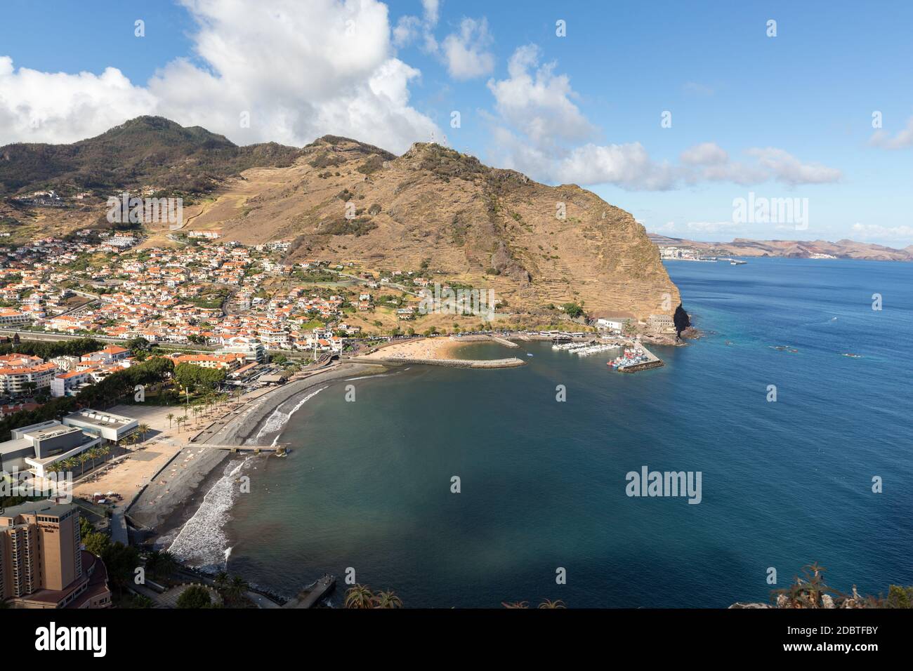 Machico bay on the east coast of Madeira Island, Portugal Stock Photo ...
