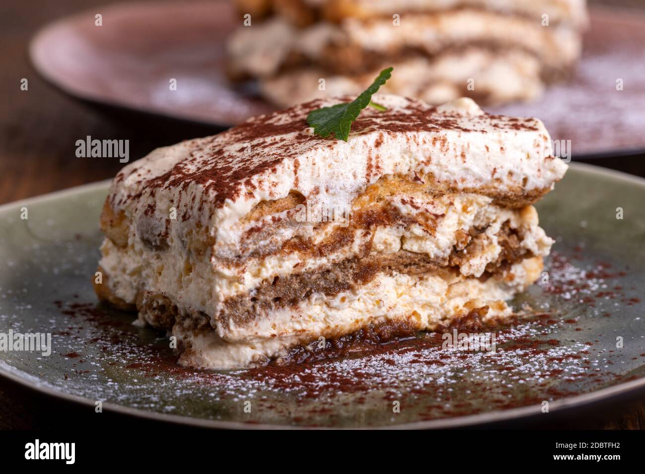 italian tiramisu on a plate Stock Photo - Alamy
