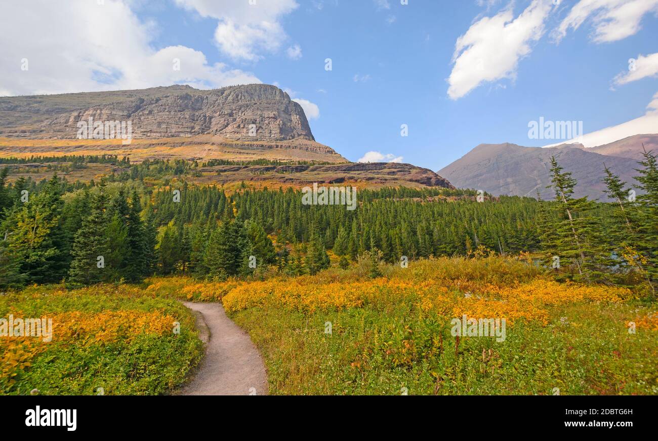 Dramatic Fall Colors in the Swiftcurrent Valley of Glacier National ...