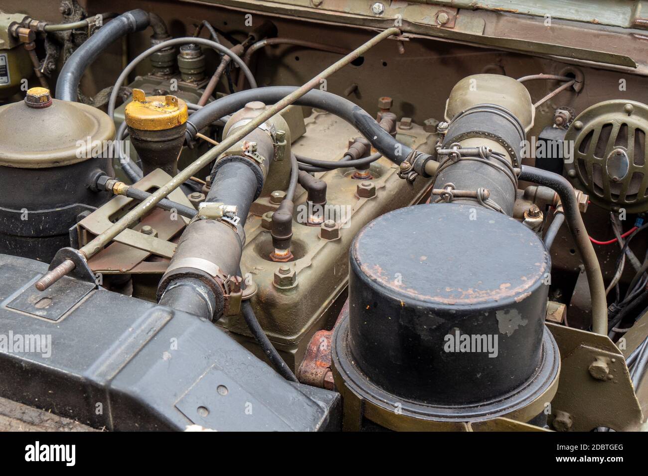 a Vintage WWII military vehicle engine Stock Photo - Alamy
