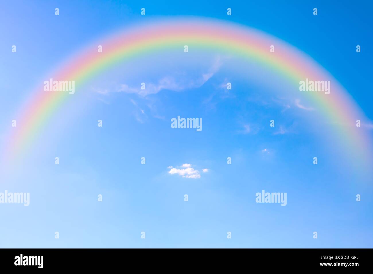 Rainbow around the sky . Summer colorful heaven Stock Photo - Alamy